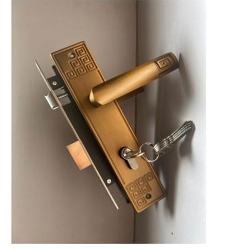 REACH-Compliant Aluminium Door Handle And Lock Set – Steel Mounted ...