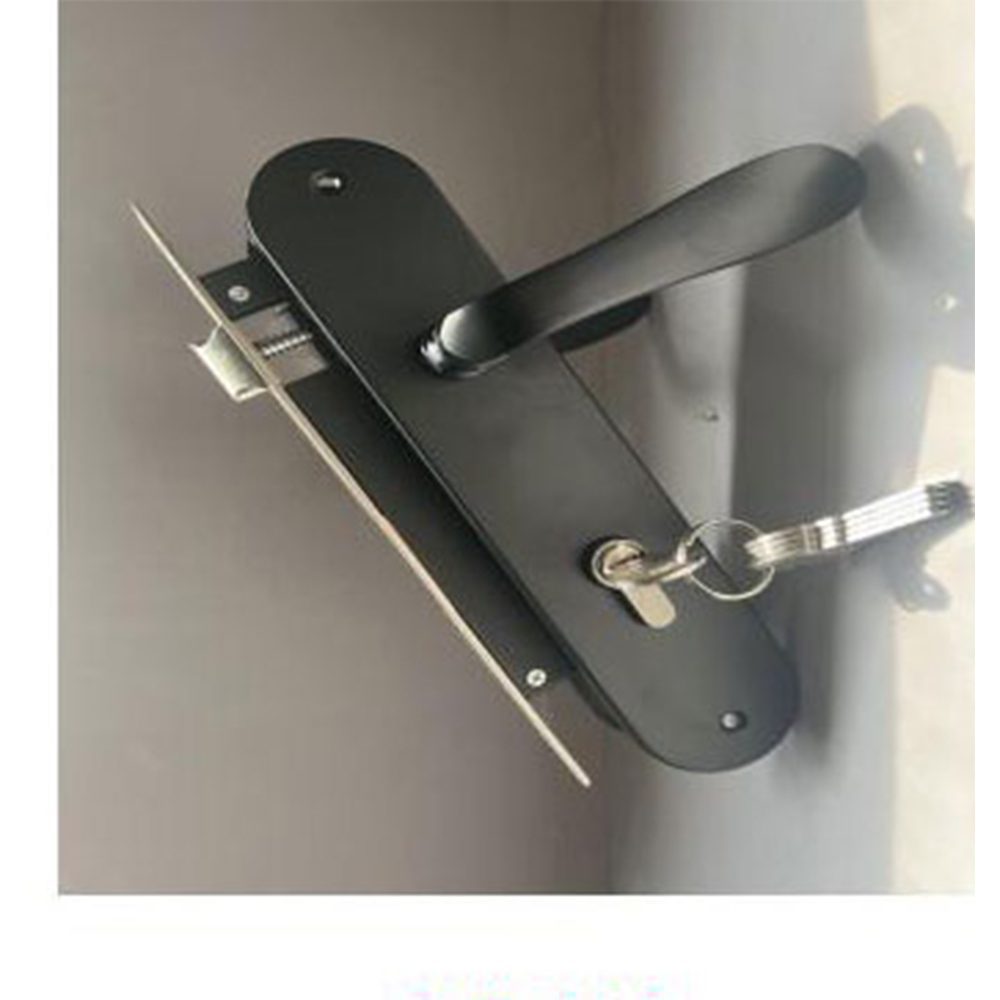 Stylish Aluminium Door Handle Lock Set – Steel Base Elegance – China ...