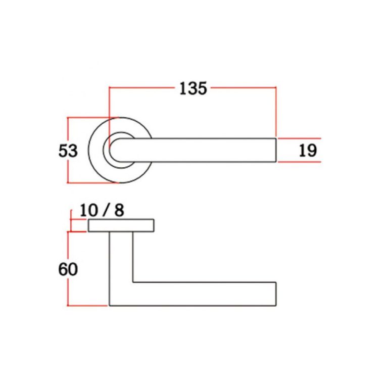 Stainless Steel Round Rosette Door Handle - China Leading Lock ...