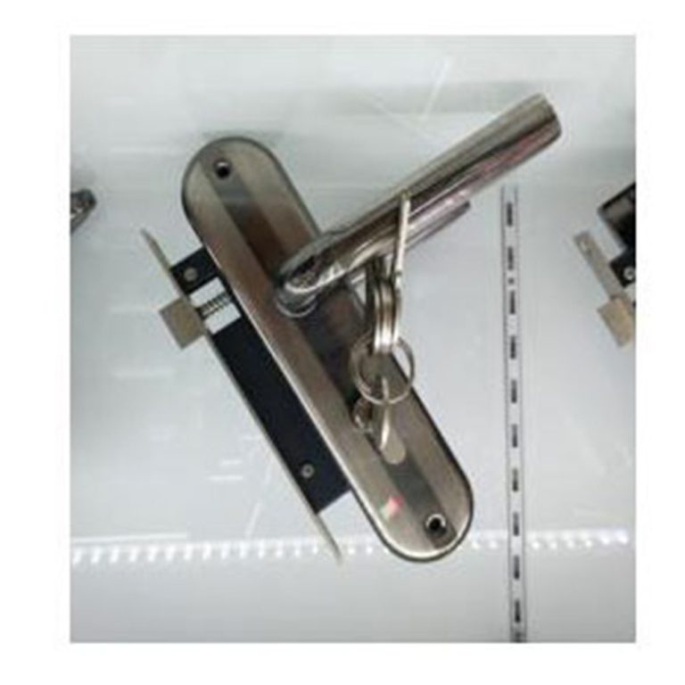 Complete Aluminium Door Handle Lock Set - Steel Plate Mounted - China ...