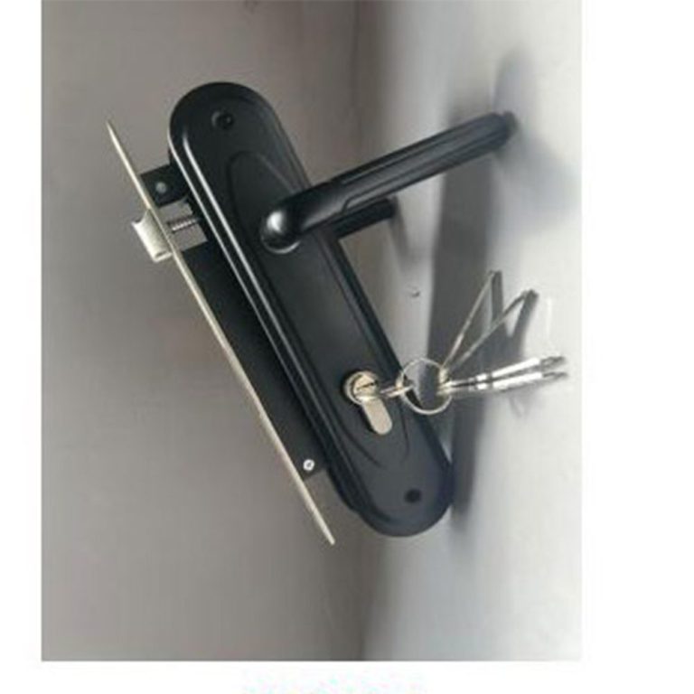Adjustable Aluminium Door Handle Lock Set - Steel Plate Flexibility ...