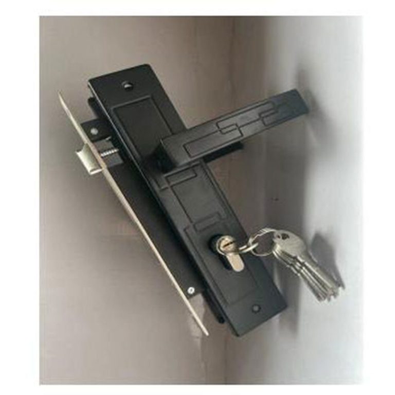 Fingerprint-Resistant Aluminium Door Handle Lock Set - Steel Plated ...