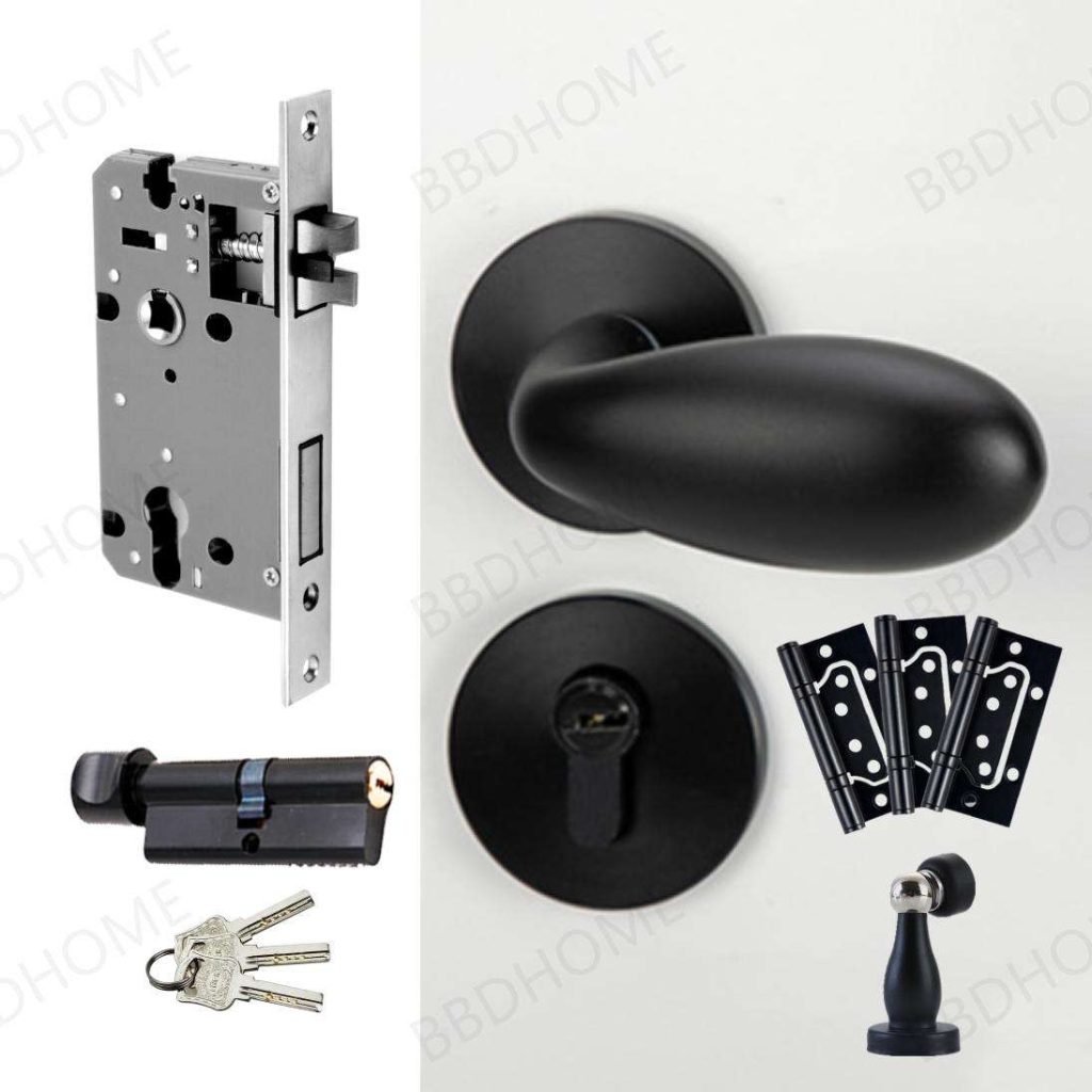New Design Modern Interior Mortise Lock Aluminium Oxidation Door Handle ...