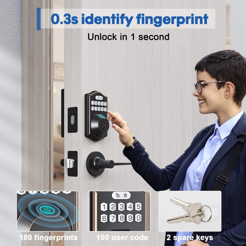 Locks China Smart Front Door Set-With 2 Lever Handles-Electronic Keypad ...